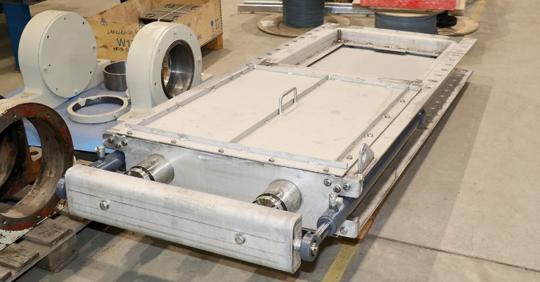 Simetek manufactured a gas duct shutter valve - Simetek Oy